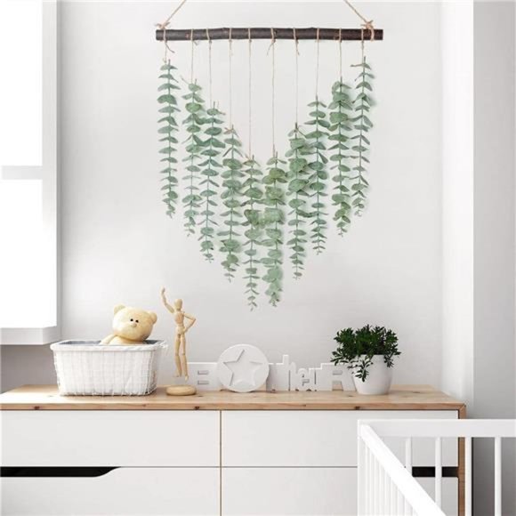 Wall Decor | Artificial Eucalyptus Greenery Wall Hanging Plants With ...